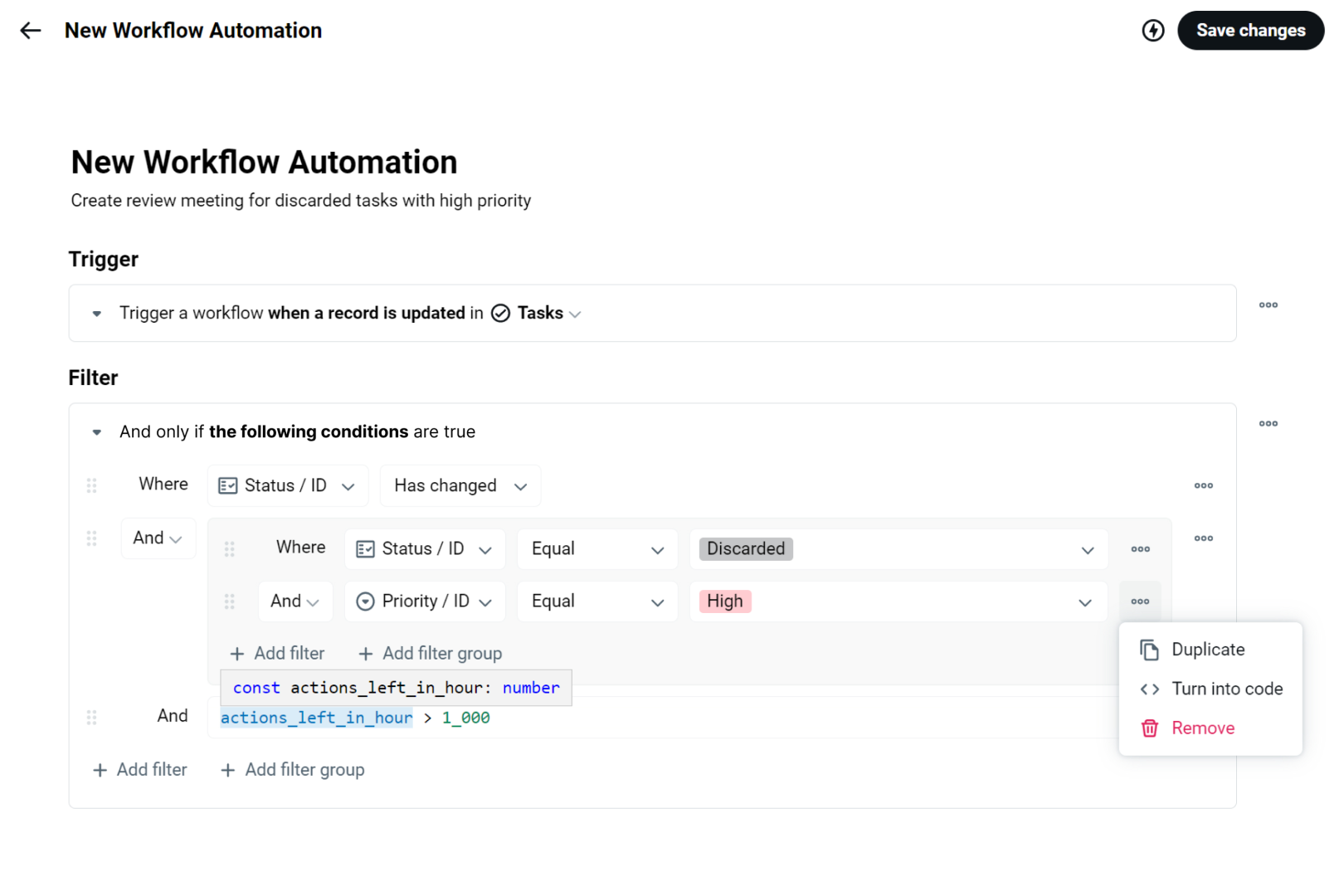 Workflow Automations – Tape